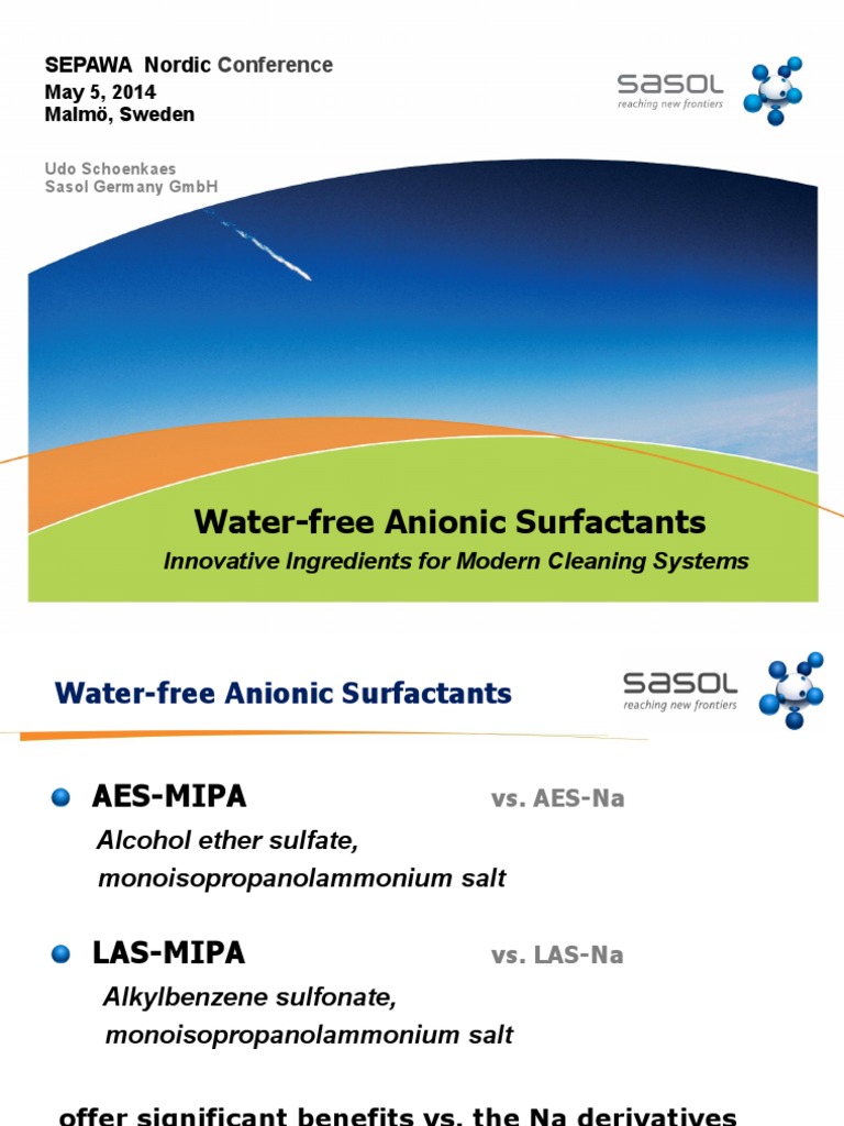 water | Surfactant | Detergent