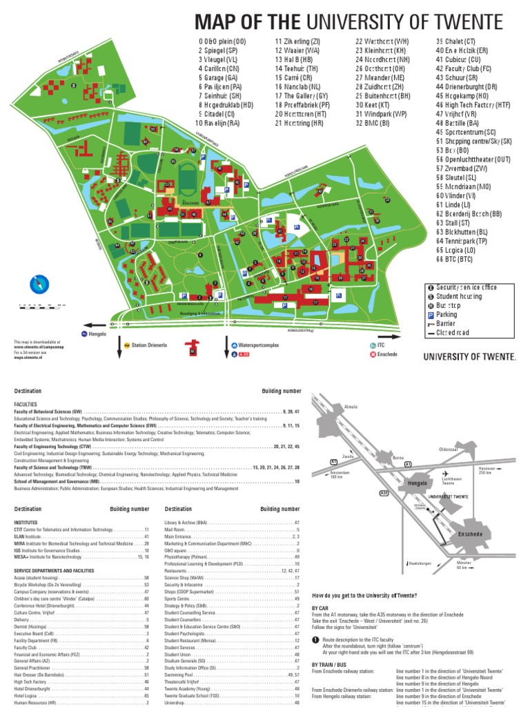Map University of Twente | PDF | Engineering | Intellectual Works
