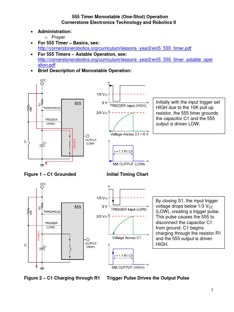 555 Timer Monostable Operation Guide | PDF | Analog Circuits ...