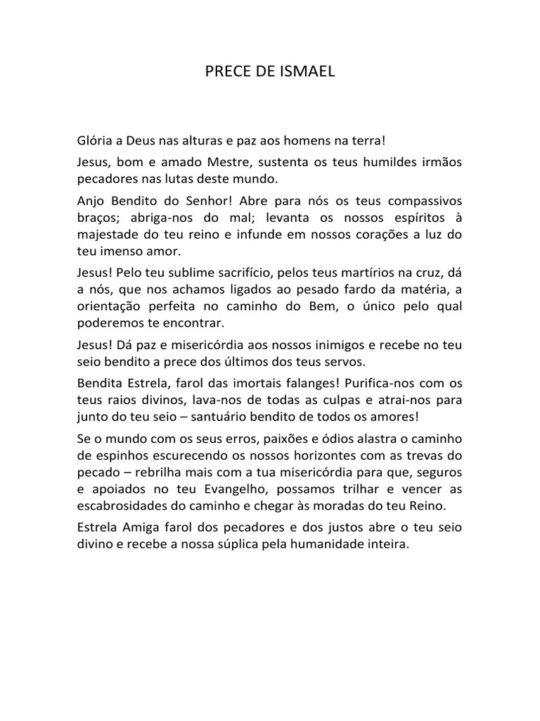 Prece de Ismael | PDF