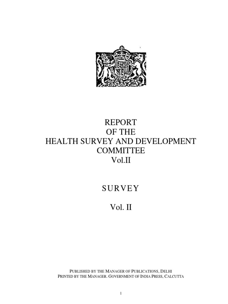 Bhore Committee Report 1946 Vol 2 | PDF | Public Health | Leprosy