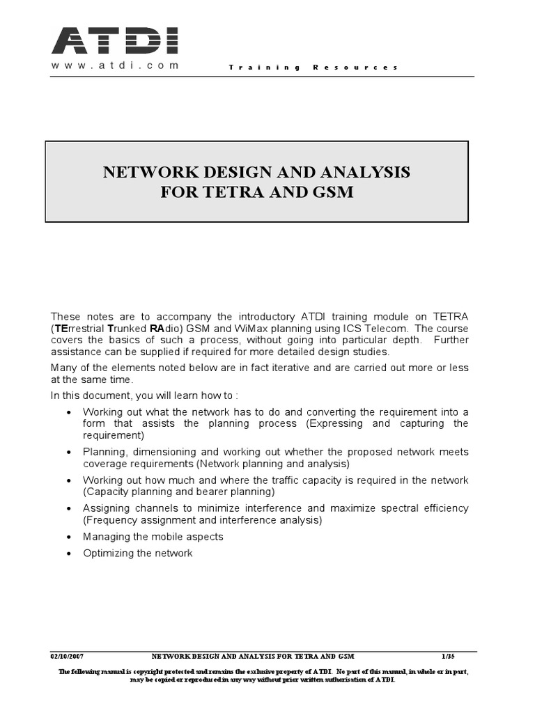 TETRA GSM Planning | PDF | Electromagnetic Interference | Gsm
