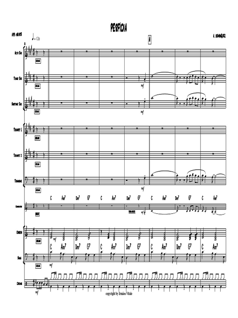 Perfidia Small Big Band Score | PDF | Home & Garden