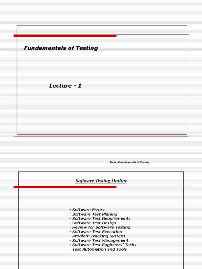 5 Fundamentals | Software Testing | Software Development Process