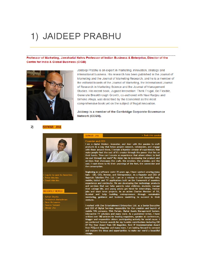 1) Jaideep Prabhu: Ishwar Jha | PDF | Physics | Science And Technology