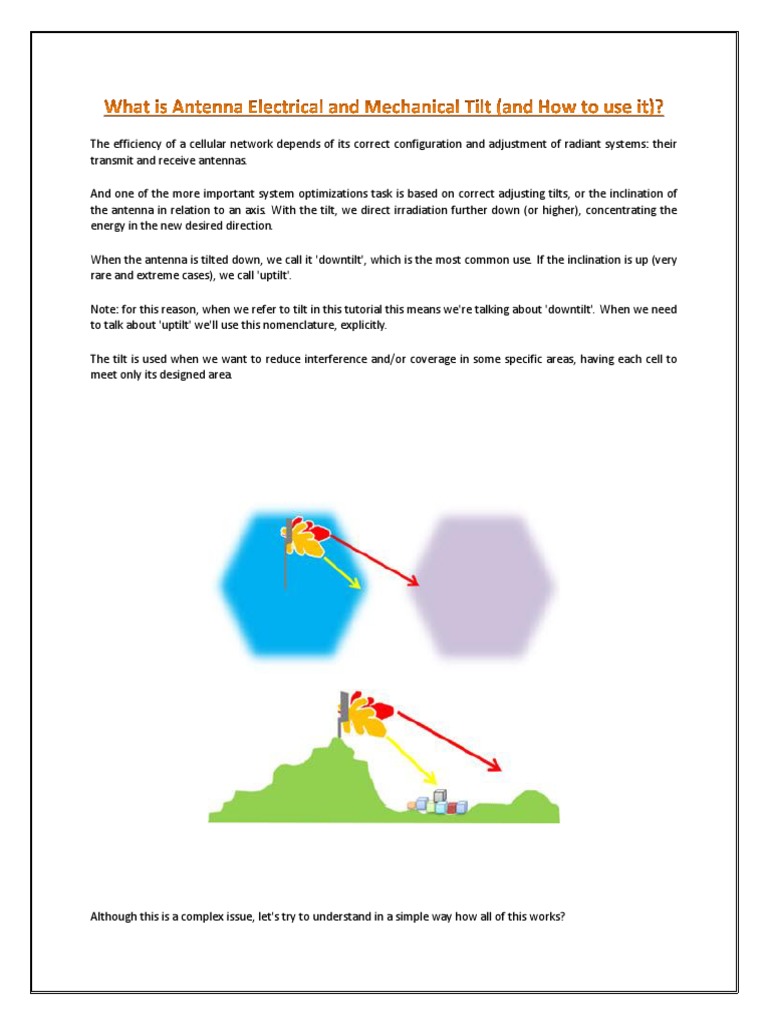 Antenna Electrical and Mechanical Tilt | PDF | Antenna (Radio ...