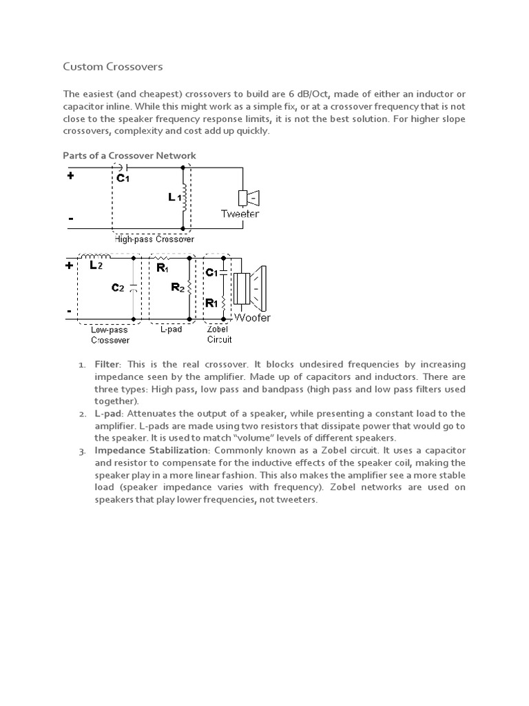 Croosover, Installation, Tweaking | PDF | Loudspeaker | Equalization (Audio)