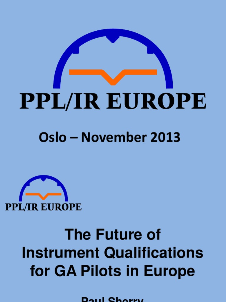PPL-IR Europe | PDF | Instrument Flight Rules | Vehicle Operation
