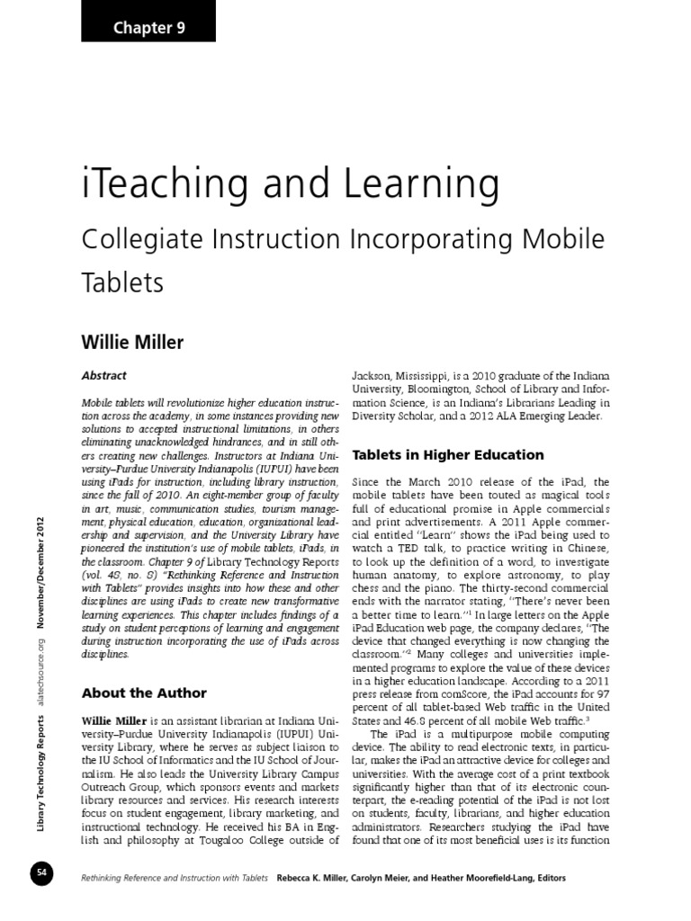 Iteaching Ang Elearning | PDF | Indiana University Bloomington | I Pad