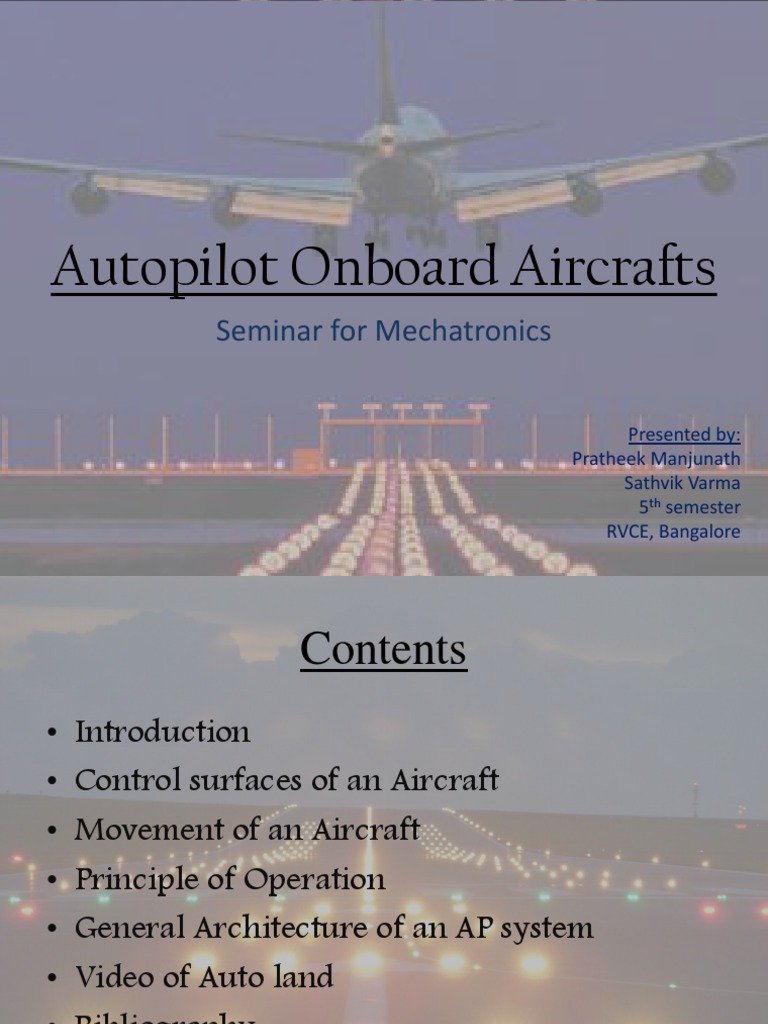 Overview of Aircraft Autopilot Systems | PDF