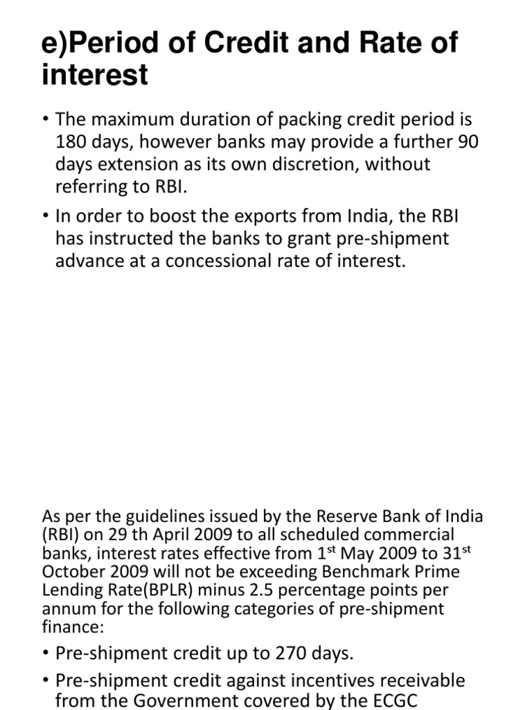 RBI Role in Export Finance | PDF | Reserve Bank Of India | Refinancing