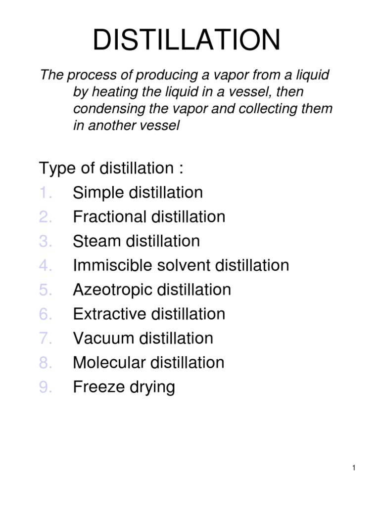 Distillation | PDF | Distillation | Physical Chemistry