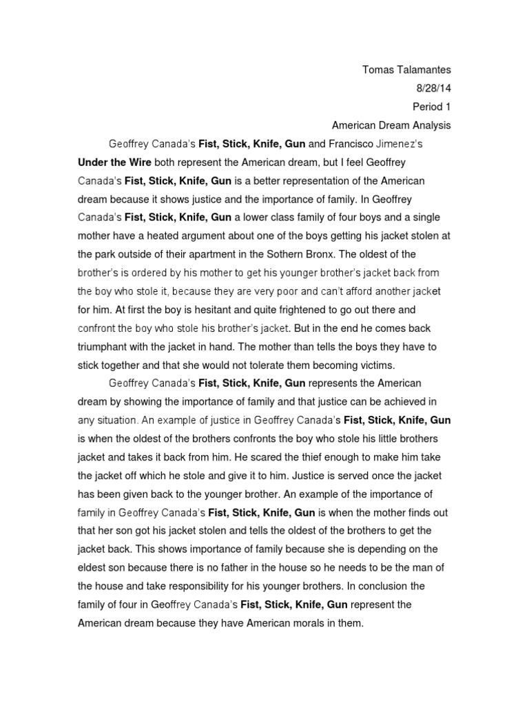 American Dream Analysis | PDF