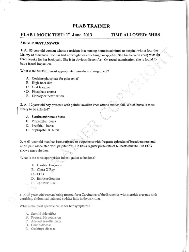 Plab June2013 | PDF