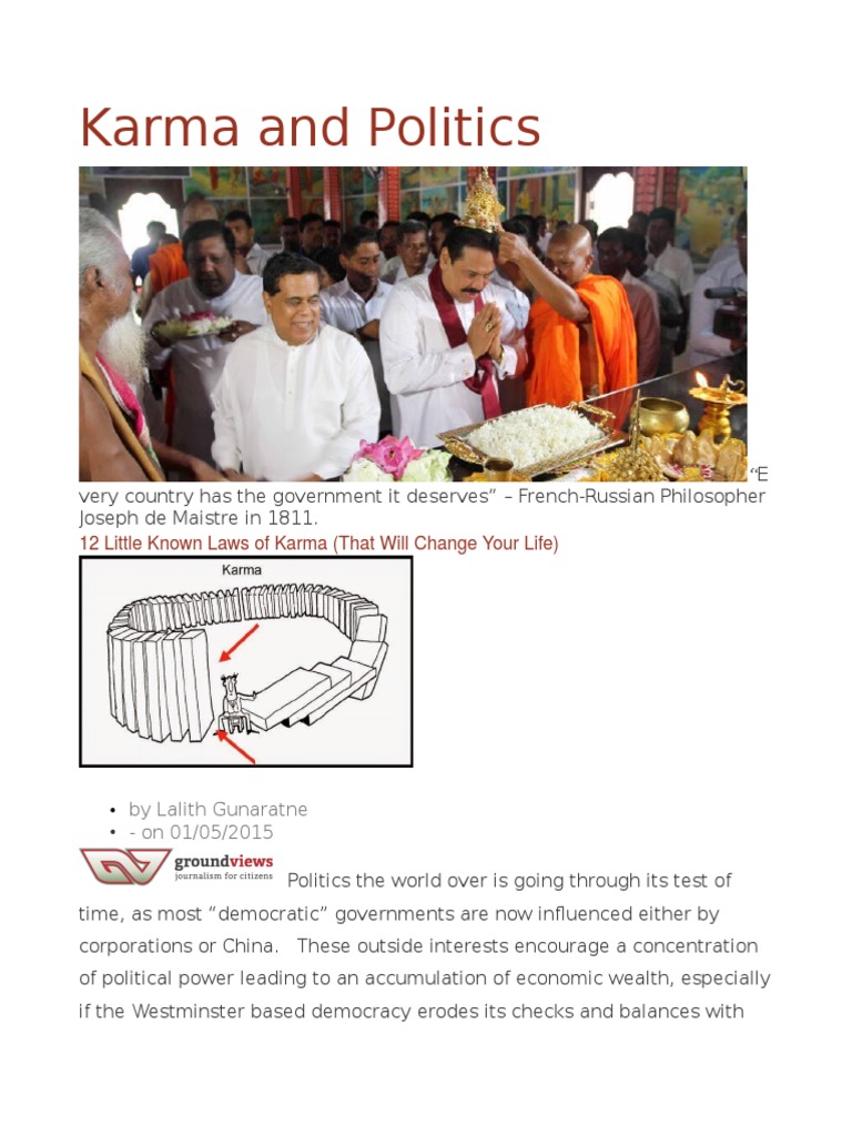 Karma and Politics | PDF | Politics (General) | Government