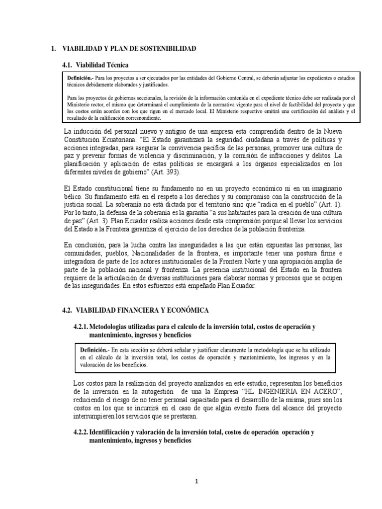 Viabilidad y Plan de Sostenibilidad Tesis Capitulo 5 | PDF | Beneficio ...