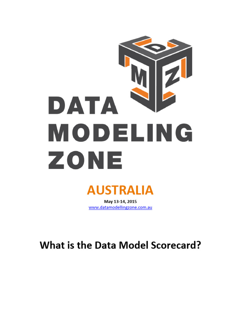 Data Model Scorecard - Article 1 of 11 | PDF | Data Model | Metadata