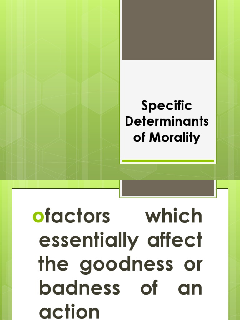 Specific Determinants of Morality | PDF | Murder | Crime & Violence