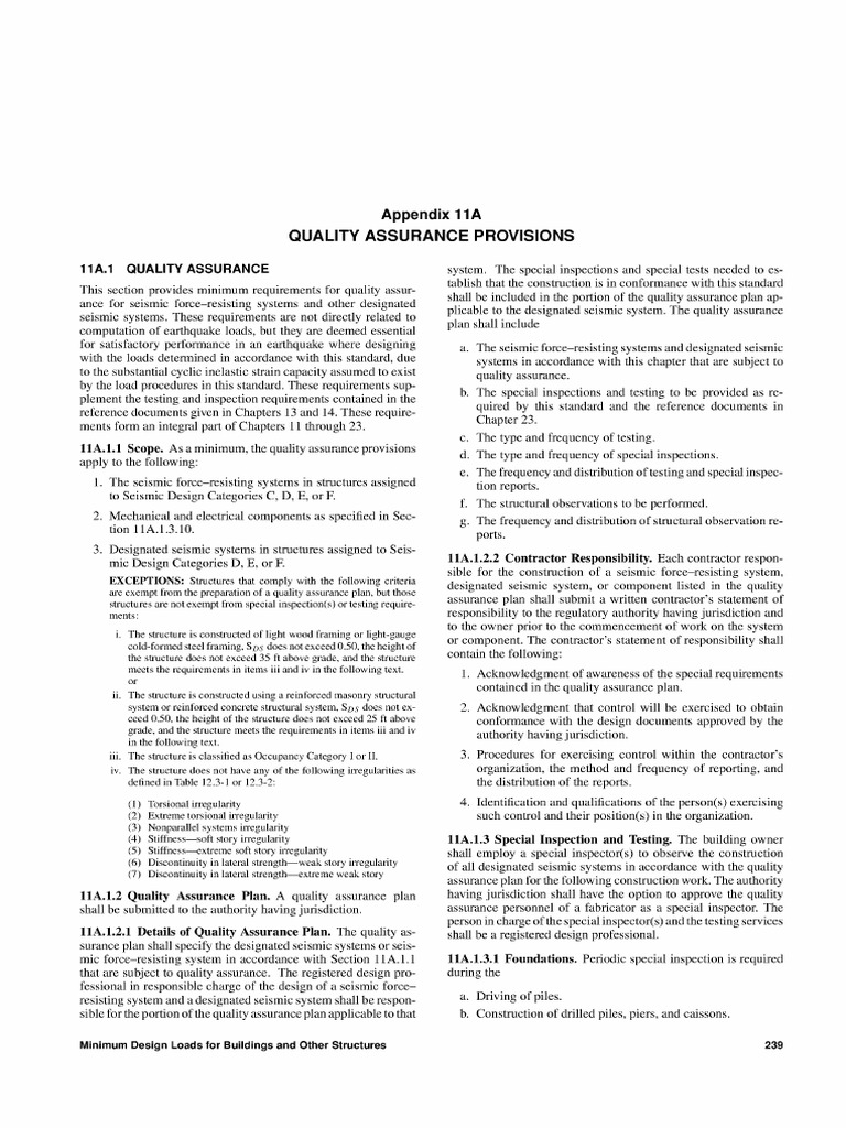 ASCE 7-05 Appendix11 PDF | PDF | Deep Foundation | Framing (Construction)