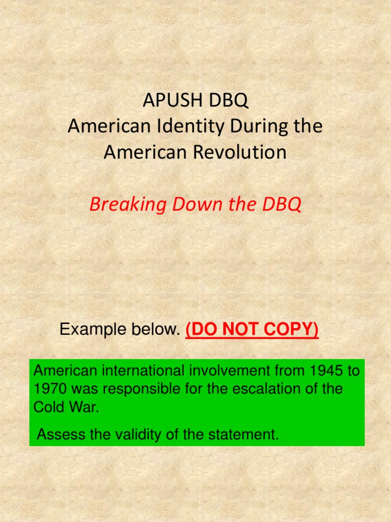 American Identity in the Revolution DBQ | PDF | Patriot (American ...