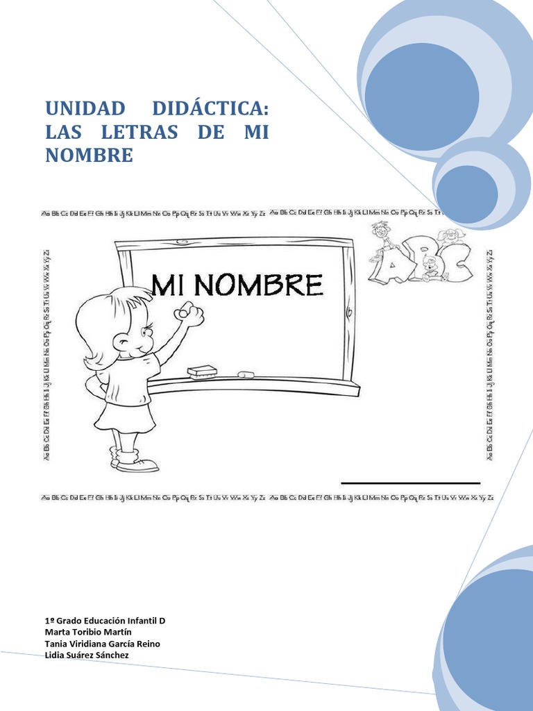 Actividades Las Letras de Mi Nombre | PDF | Aprendizaje | Actitud ...