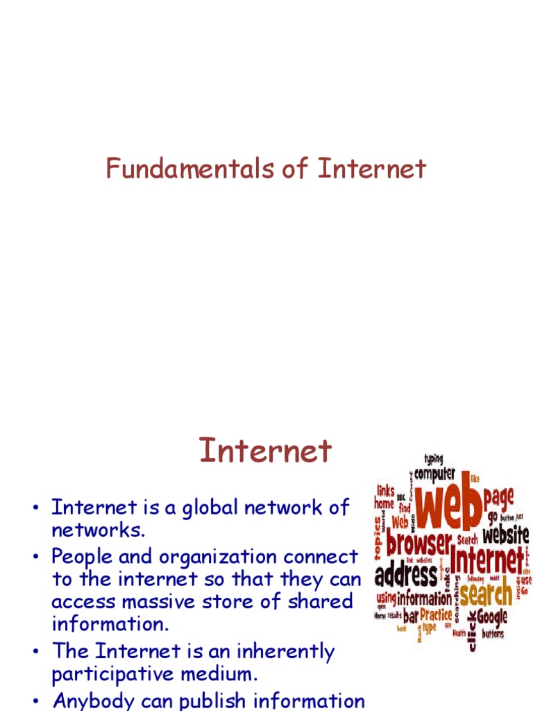 Fundamentals of Internet | PDF | Web Server | Internet & Web