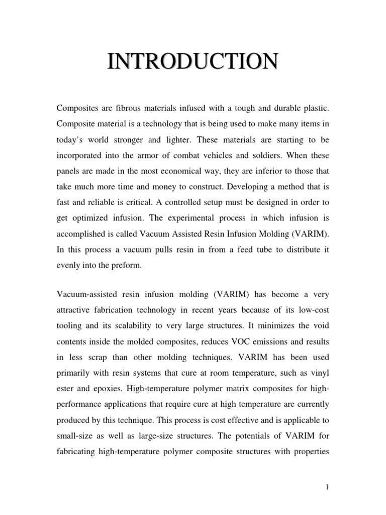 Non-Toxic Resin for VARIM Process | PDF | Composite Material | Manmade ...