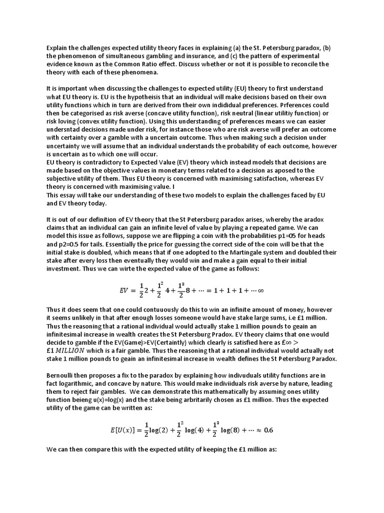 Paradox Question. | Utility | Applied Mathematics | Free 30-day Trial ...