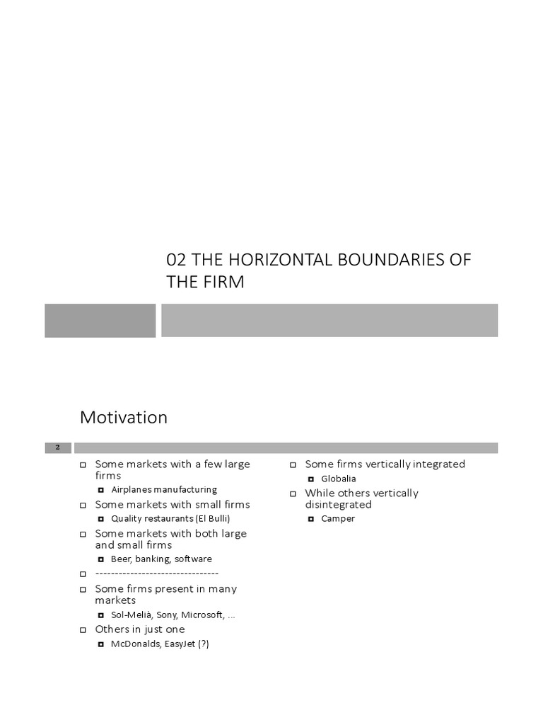 02 Horizontal Boundaries - Av | PDF | Average Cost | Economies Of Scale