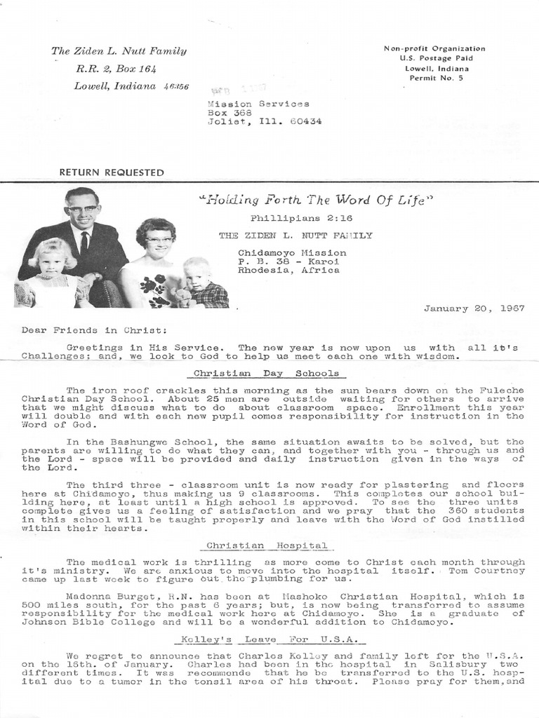 Nutt Ziden Helen 1967 Rhodesia (Zimbabwe) | PDF | Evangelism | Jesus