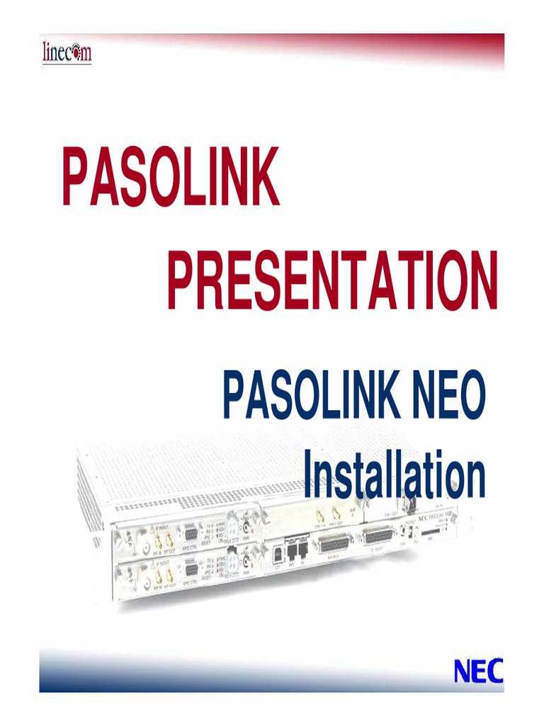 Pasolink Neo Installation | PDF | Electrical Connector | Antenna (Radio)