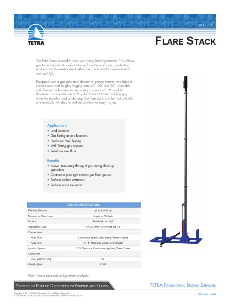 Flare Stack Design Calculation - Design Talk