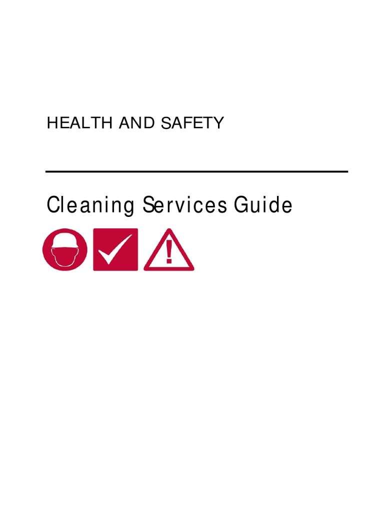 Cleaning Services Guide: Health and Safety | PDF | Housekeeping | First Aid