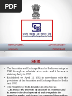 Project On Sebi | PDF | Securities (Finance) | Reserve Bank Of India