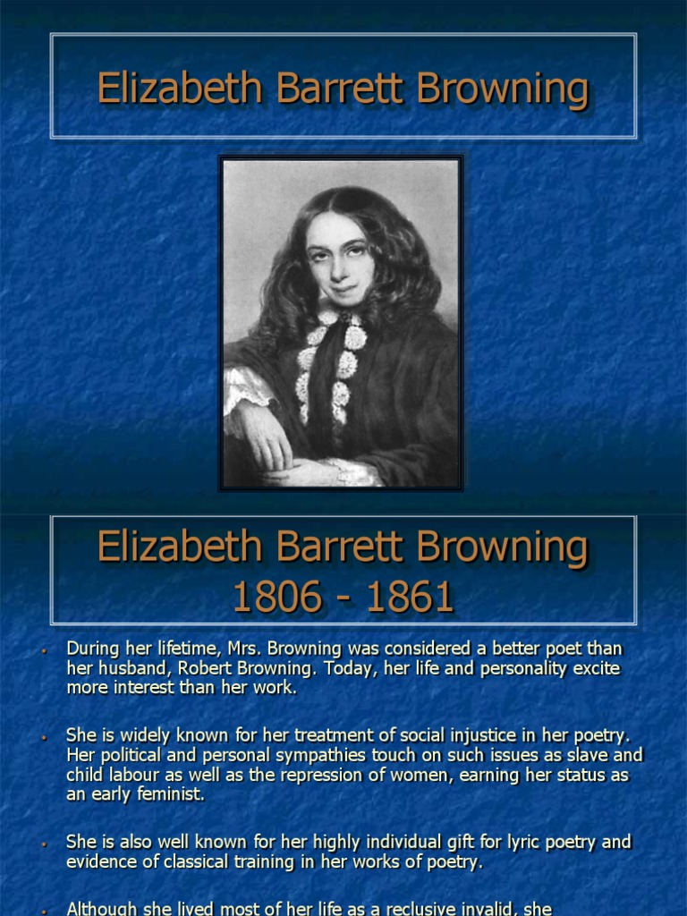 Elizabeth Barrett Browning: Life & Legacy | PDF | Robert Browning | Love