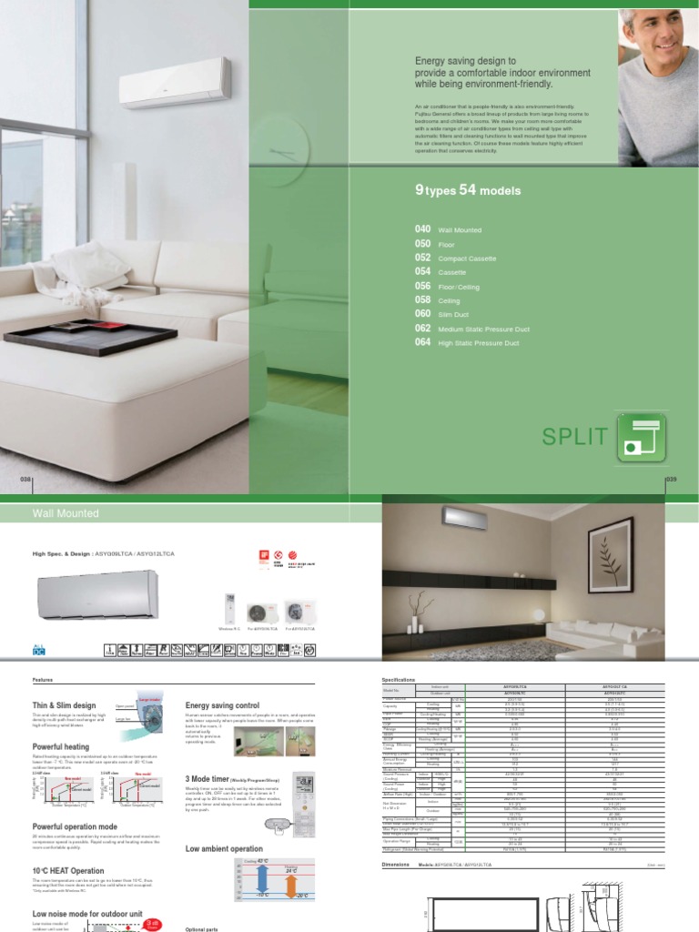 Split: Types Models | Download Free PDF | Air Conditioning | Mechanical Fan