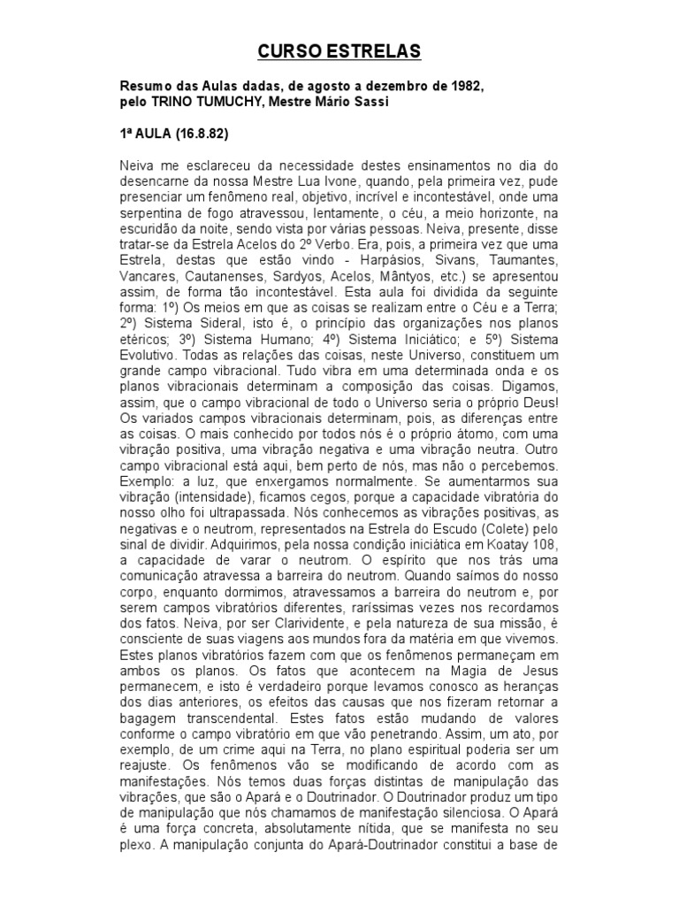 Curso Estrelas Pdf Espiritismo Espírito