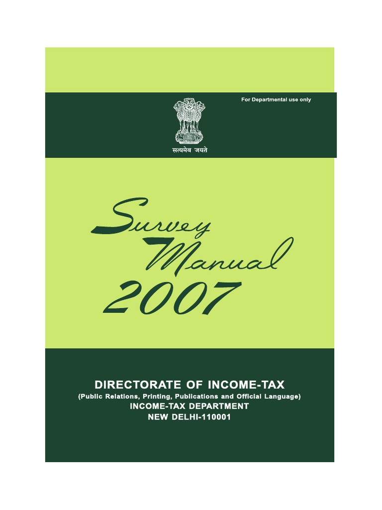 SURVEY Manual PDF | PDF | Survey Methodology | Taxes