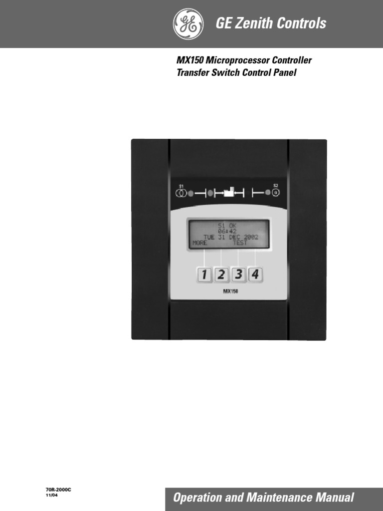 GE MX-150 Manual | Switch | Electrical Connector