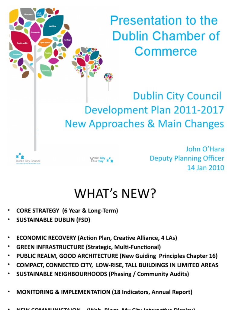Dublin City Development Plan2011-2017 Presentation To Dublin Chamber ...