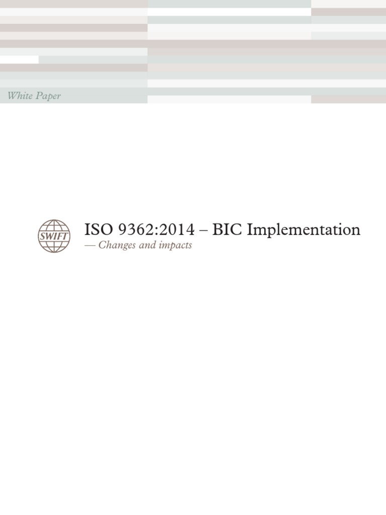 ISO 9362:2014 - BIC Implementation: White Paper | PDF | Banking | Business
