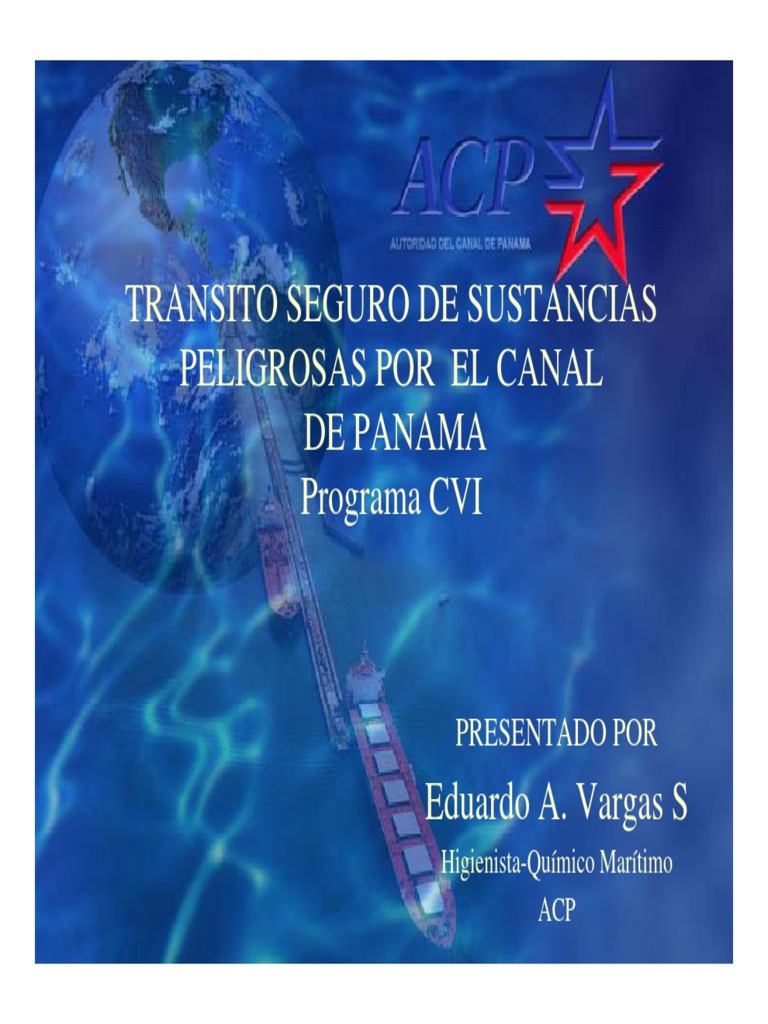 Transito Seguro de Sustancias Peligrosas Por El Canal de Panamá | Descargar gratis PDF | canal ...