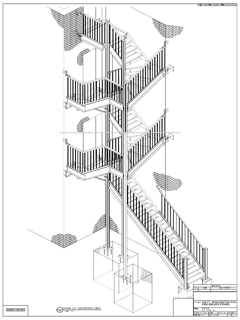 Fire Escape Stairs Stair #1. Isometric View | PDF