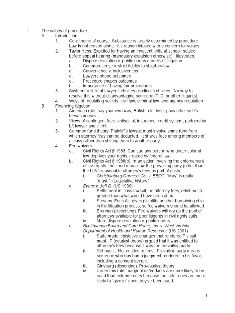Civil Procedure Outline | PDF | Deposition (Law) | Discovery (Law)