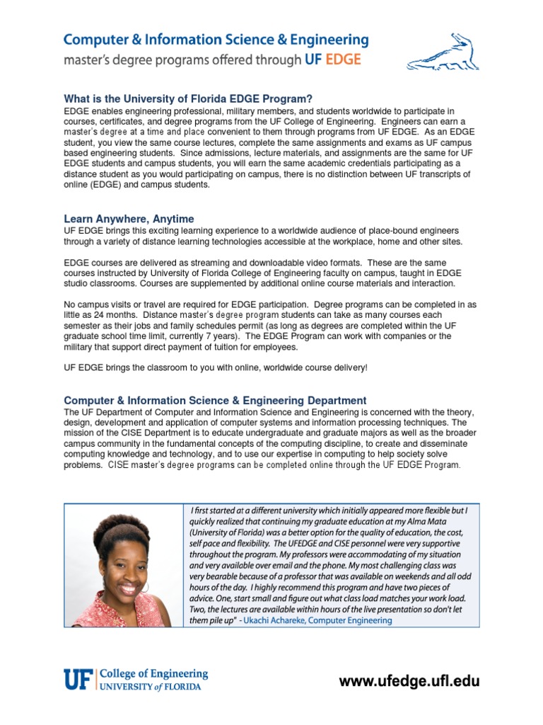 Brochure-Computer Information Science Engineering Degree Summary | PDF ...