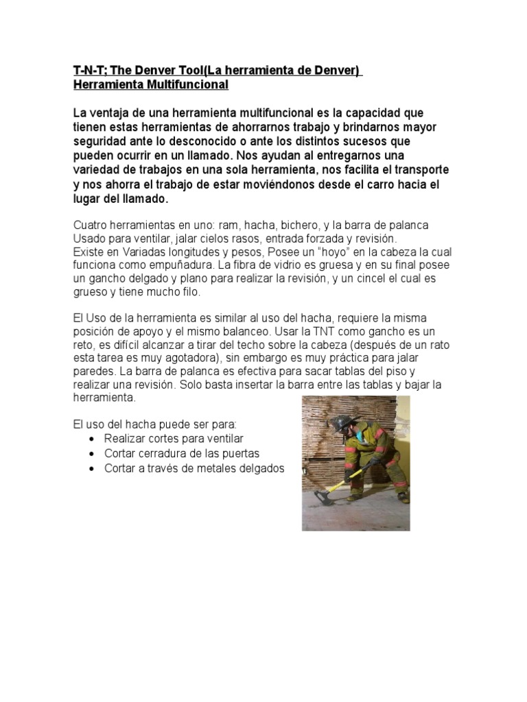 Herramienta Multifuncional T-N-T Denver | PDF | Herramientas