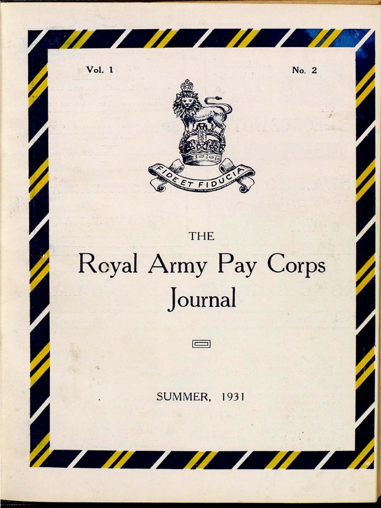 Royal Army Pay Corps Journal: Vol. 1 No 2 | PDF | Cairo | Rail Transport