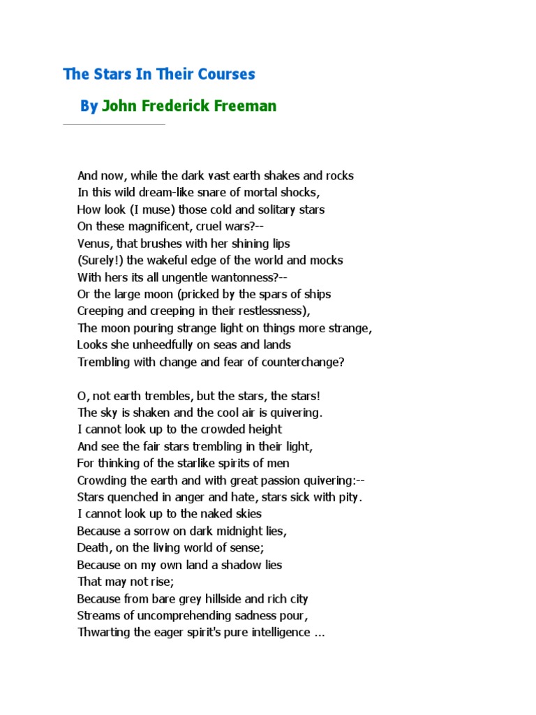 Stars and the Weight of War | PDF | Poetry