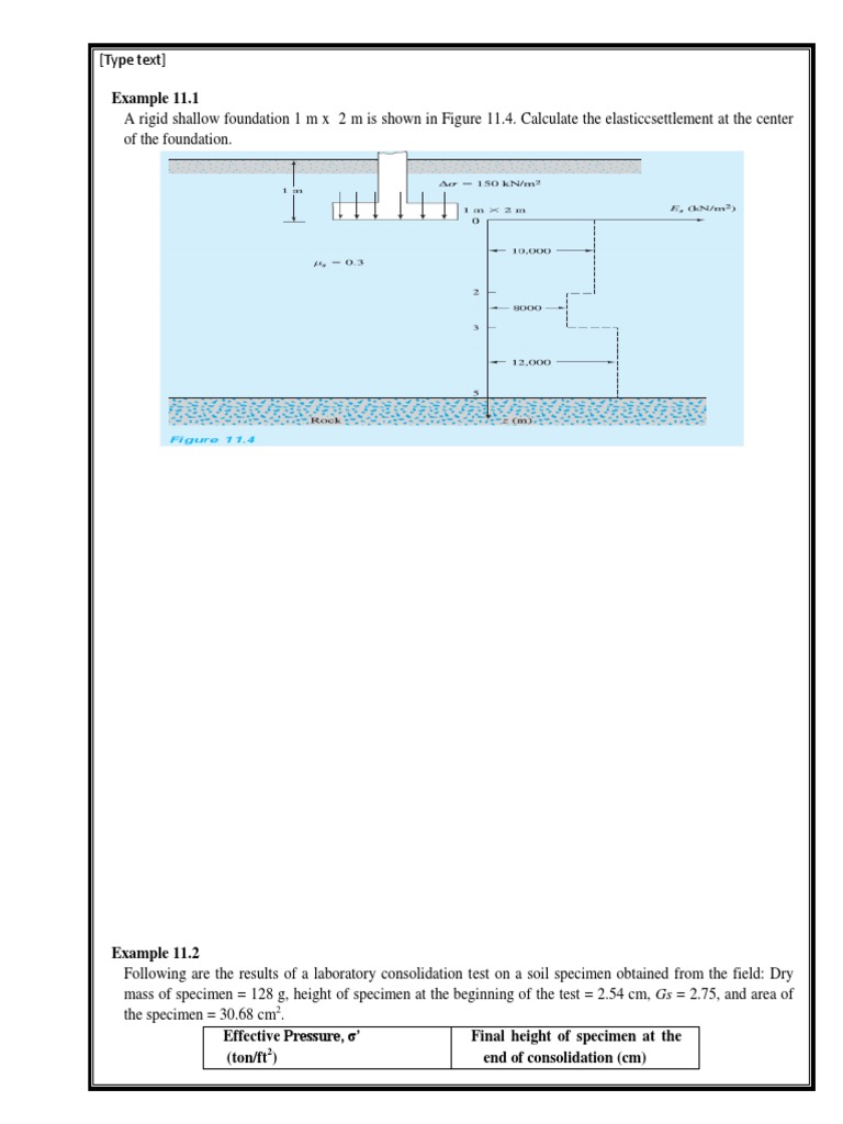 Extracted Geotechnical Sample Problem | Geotechnical Engineering ...