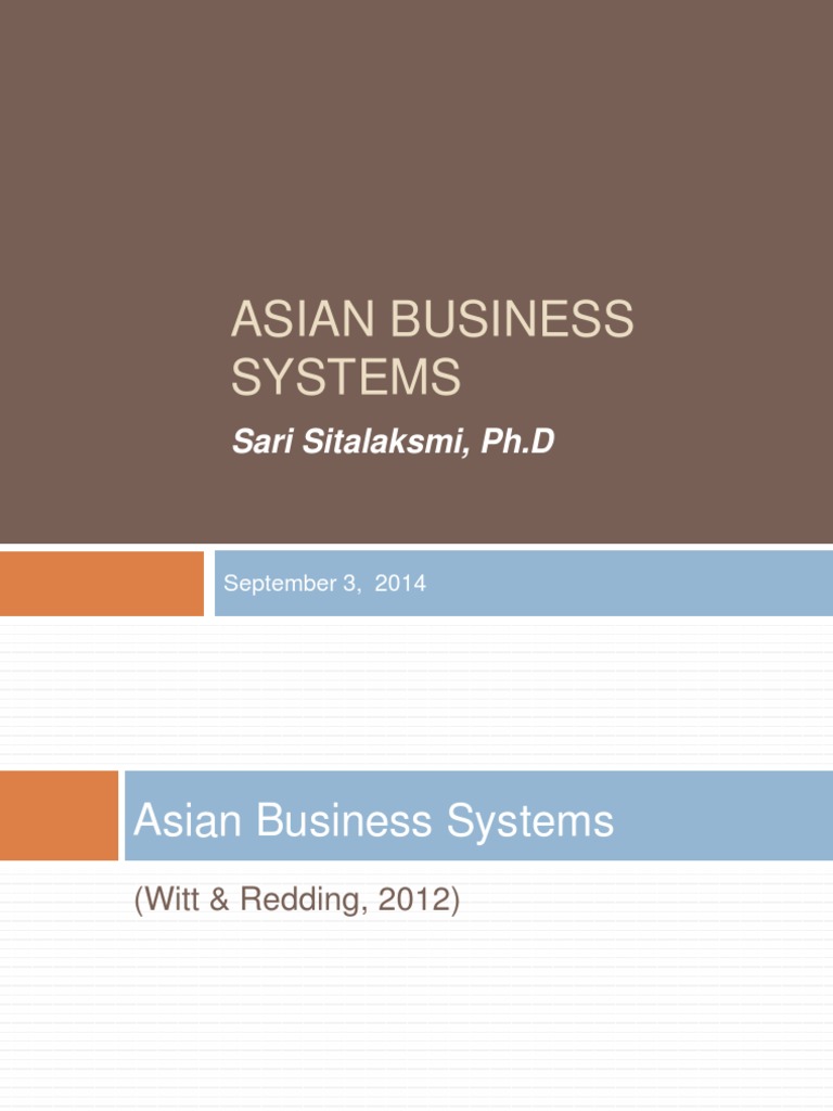 Lecture 2 Malibu S1 - Asian Business System | PDF | Corporate ...